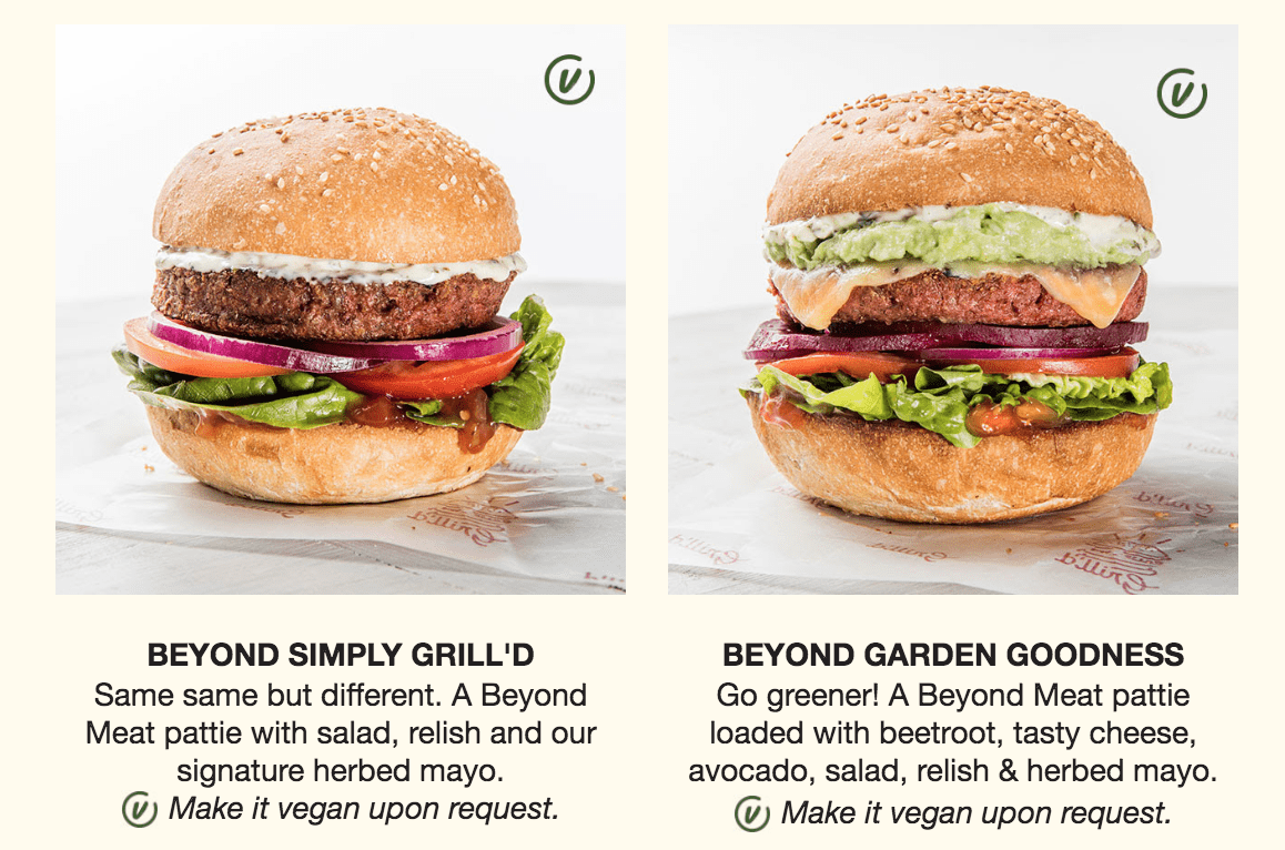 Grill'd add Beyond Meat to the menu. -Let's Go Vegan