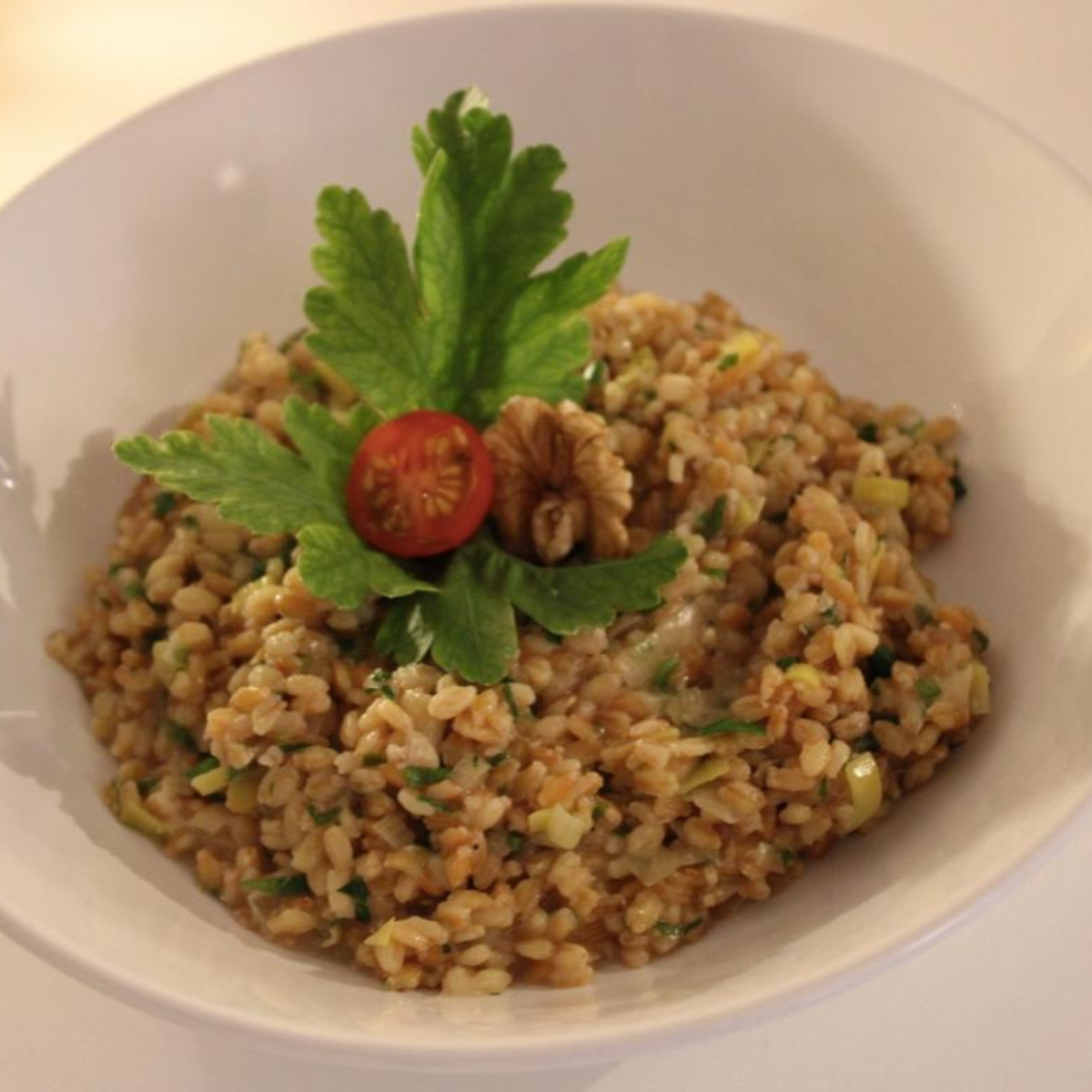 Walnut-Parsley Risotto -Lets Go Vegan